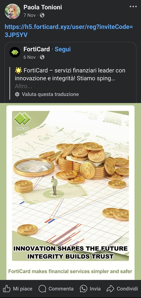 Forticard: la nuova scam economy? - Schemi piramidali - Fuffapedia ...